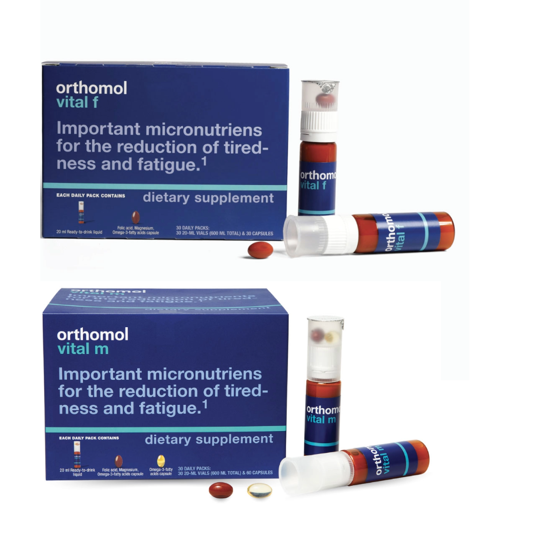 Orthomol Vital F + Vital M Bundle | Daily Energy & Vitality Support for ...