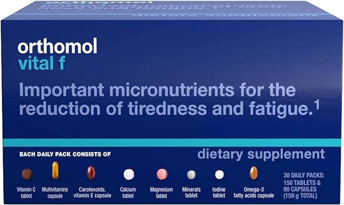 Orthomol Vital F Tablet Packets, Women's Multivitamin, 30-Day Supply ...