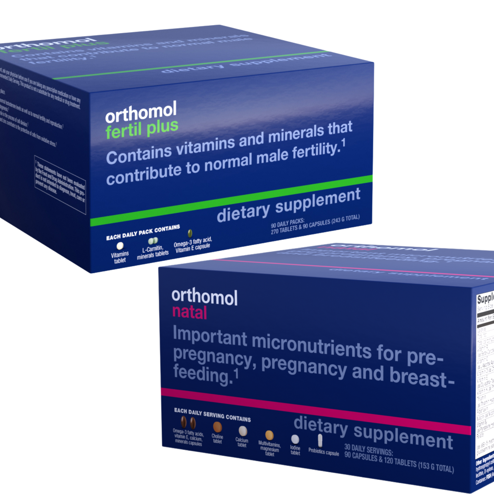 Orthomol Fertility & Prenatal Wellness Bundle | Tablets & Capsules | 30 ...