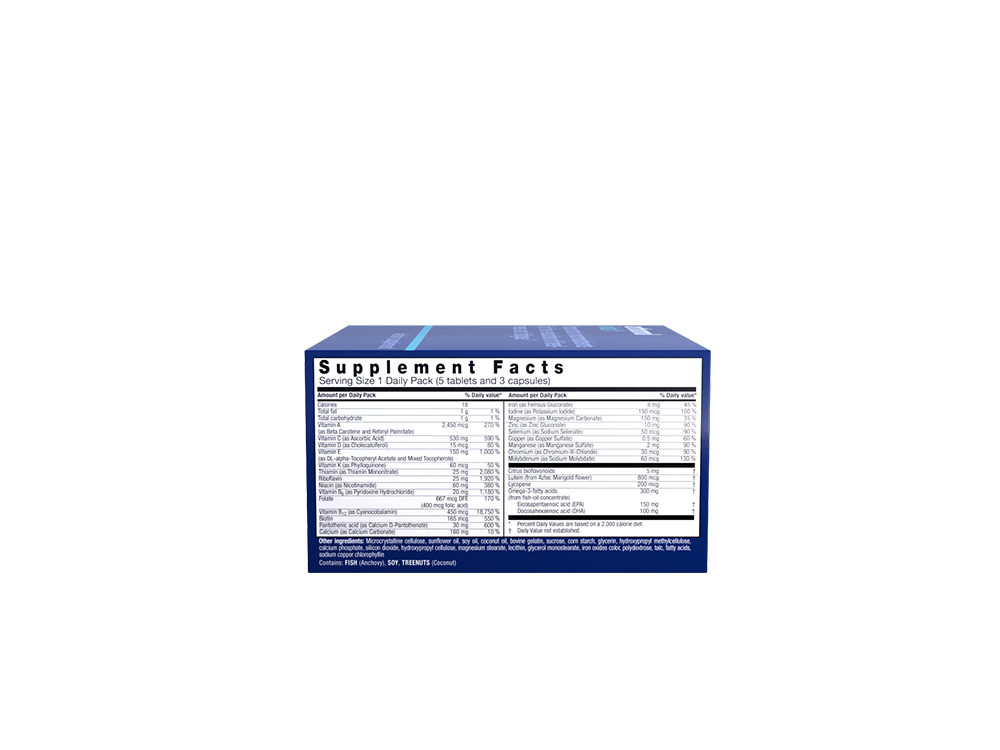 Orthomol Vital F Tablet Packets, Women's Multivitamin, 30-Day Supply ...